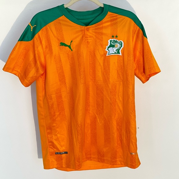 Puma | Shirts | Puma Cote Divoire Jersey Shirt Orange Green Medium ...